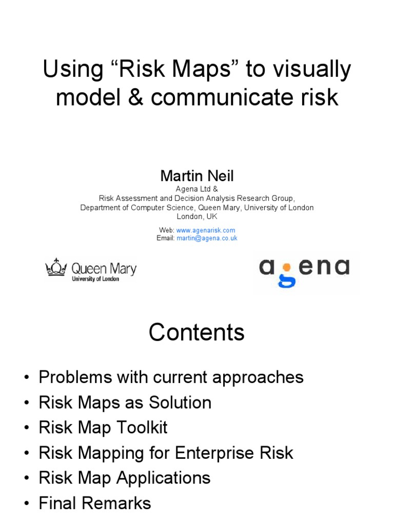 Using "Risk Maps" To Visually Model & Communicate Risk: Martin Neil | PDF