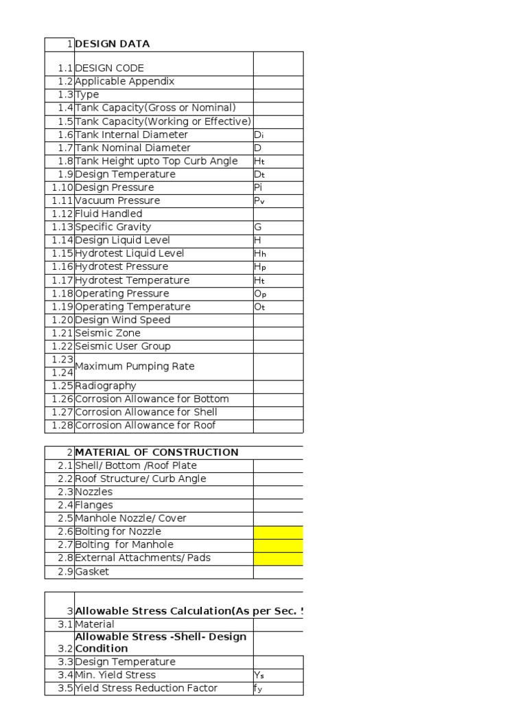 Design Calculation (CST, Unit-10) | PDF | Stress (Mechanics) | Pressure