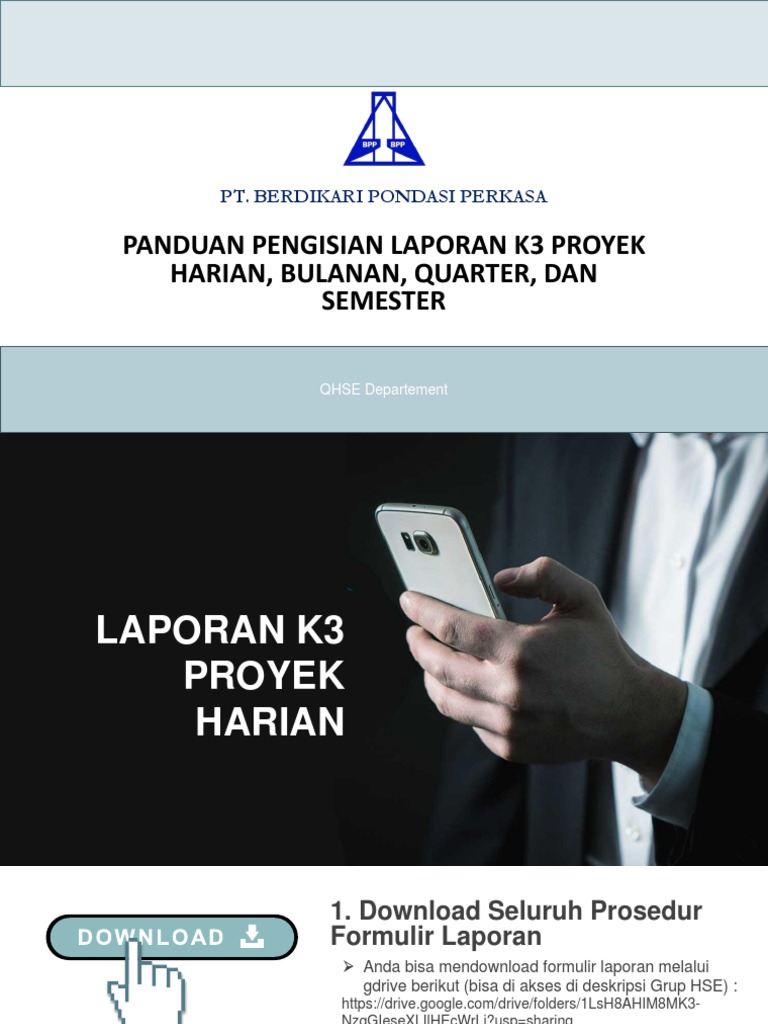 Panduan Mengisi Laporan K3 Proyek - QHSE DEPT | PDF | Teknologi & Rekayasa