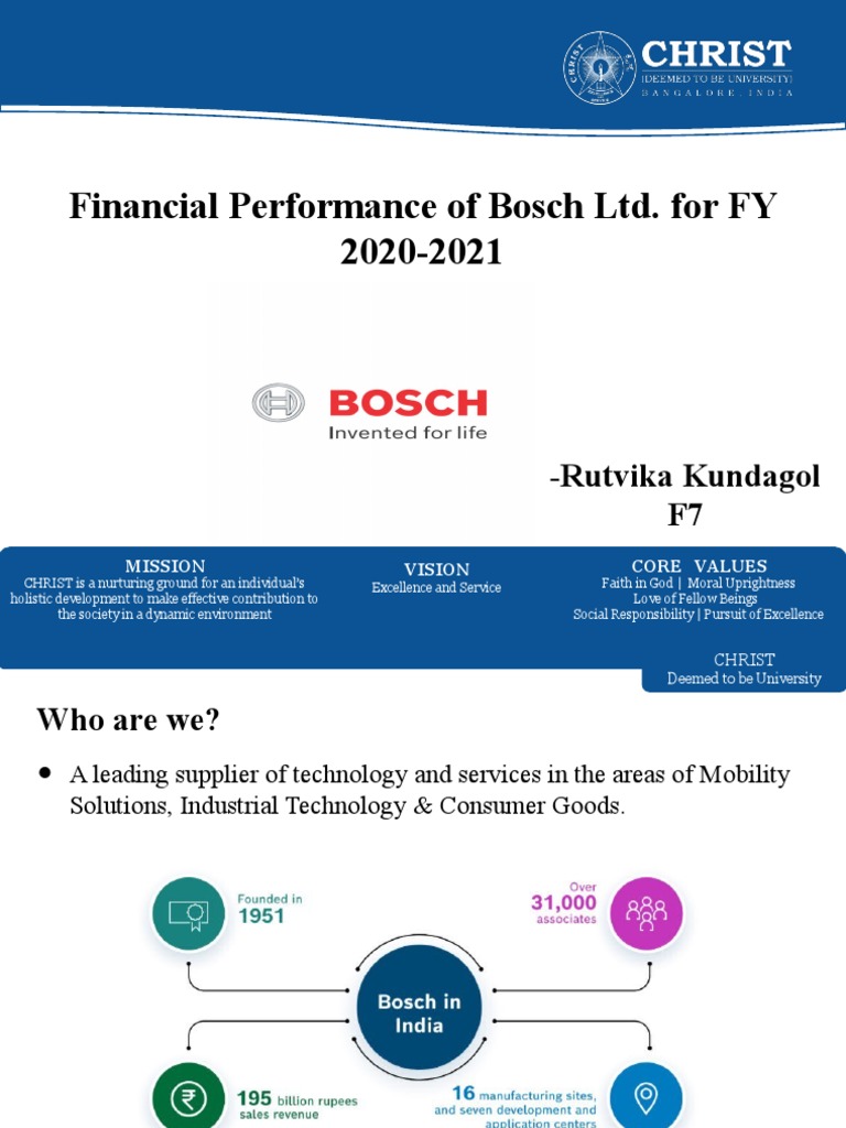 Bosch PPT 2 | Download Free PDF | Investing | Infrastructure