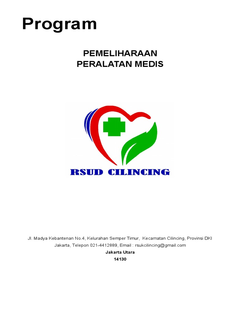 Program Pemeliharaan Peralatan Medis RSUD Cilincing | PDF