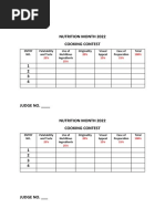 Criteria For Judging TABLE DISPLAY | PDF