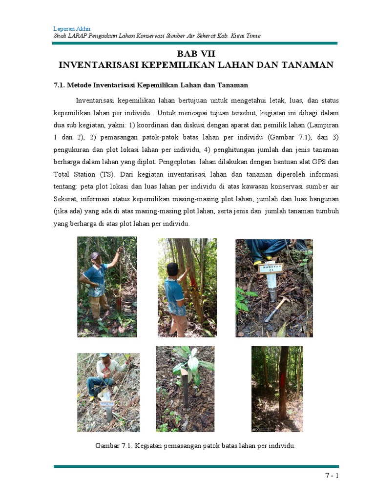 Bab 7 Inventarisasi Kepemilikan Lahan Dan Tanaman | PDF