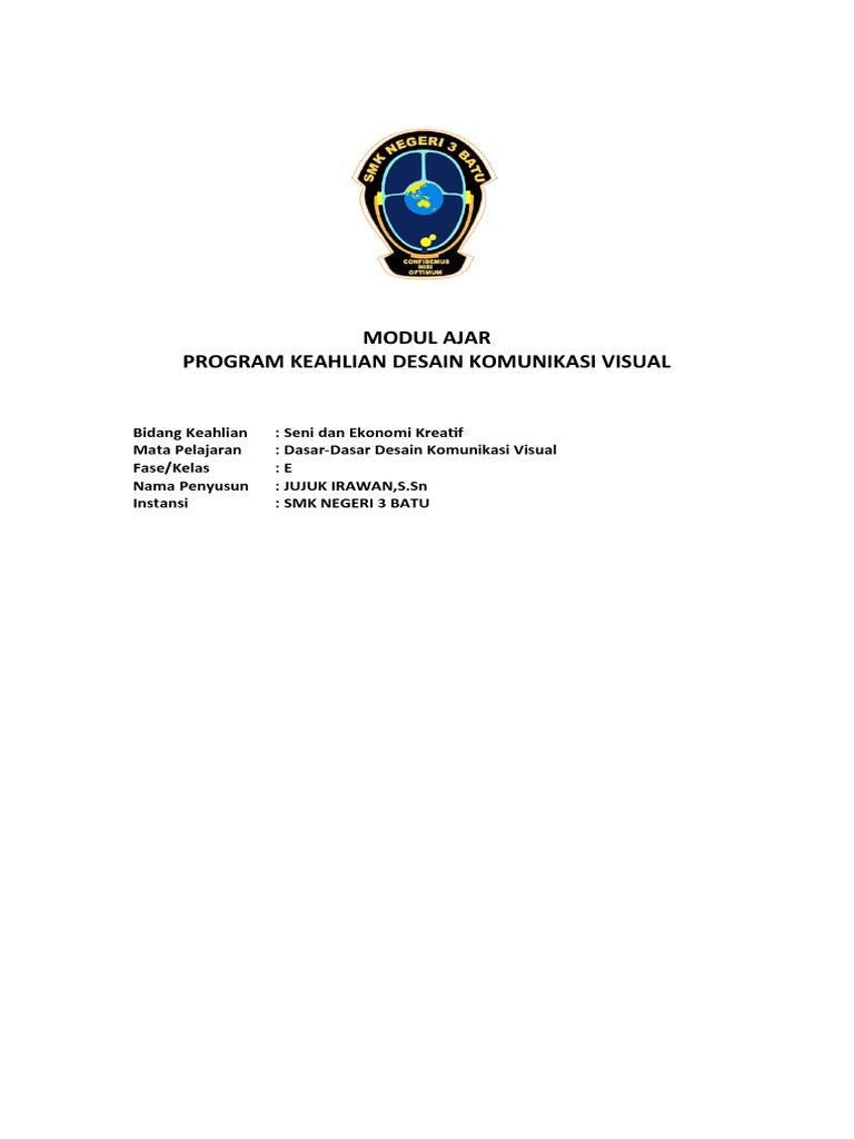 Dasar DKV - Jujuk - LK 04 Modul Ajar | PDF | Karier & Perkembangan