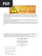 First Aid For Electric Shock Poster | PDF