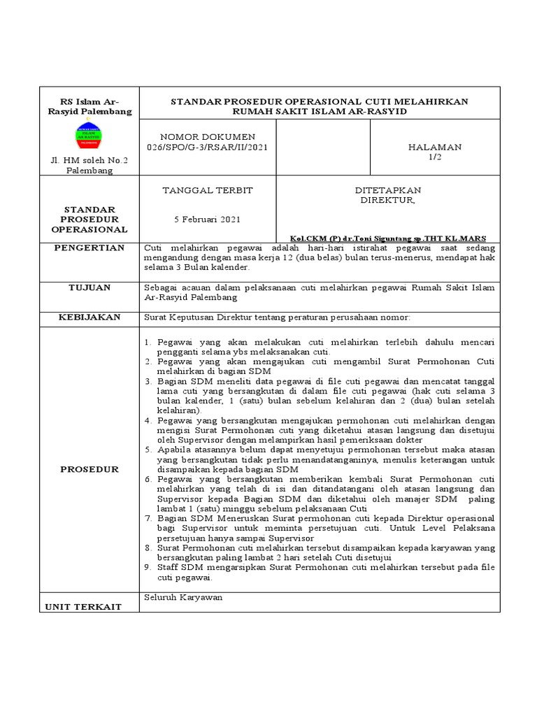 Spo Cuti Melahirkan Pdf 