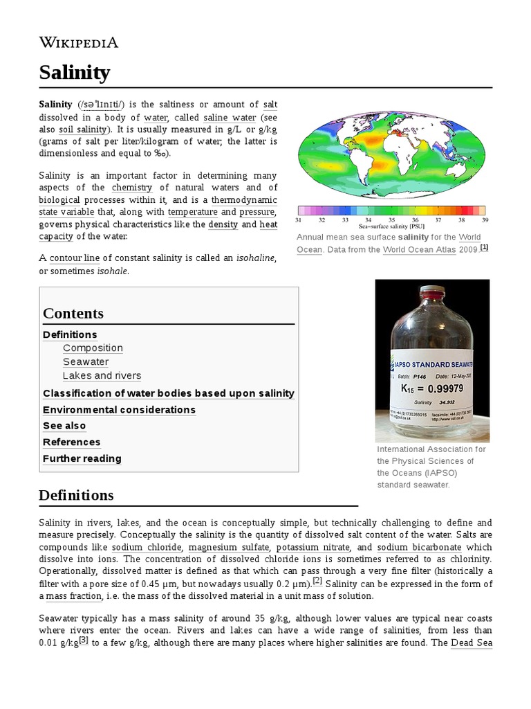 Salinity | PDF | Salinity | Oceanography