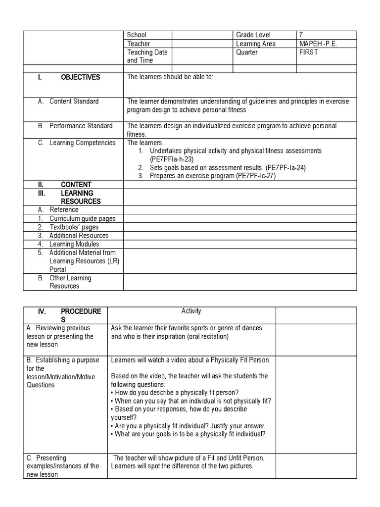 Designing an Individualized Exercise Program: Understanding the Components of Physical Fitness ...