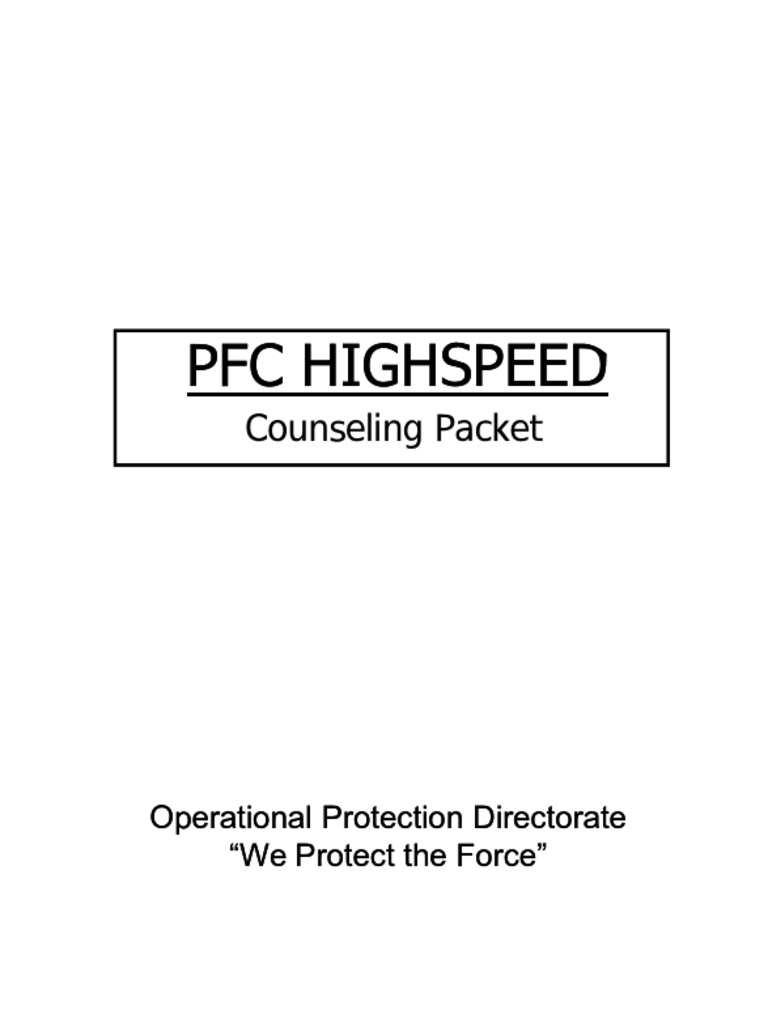 Counseling Packets | PDF