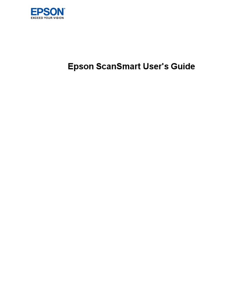 Epson Scansmart User'S Guide | PDF | Image Scanner | Rgb Color Model