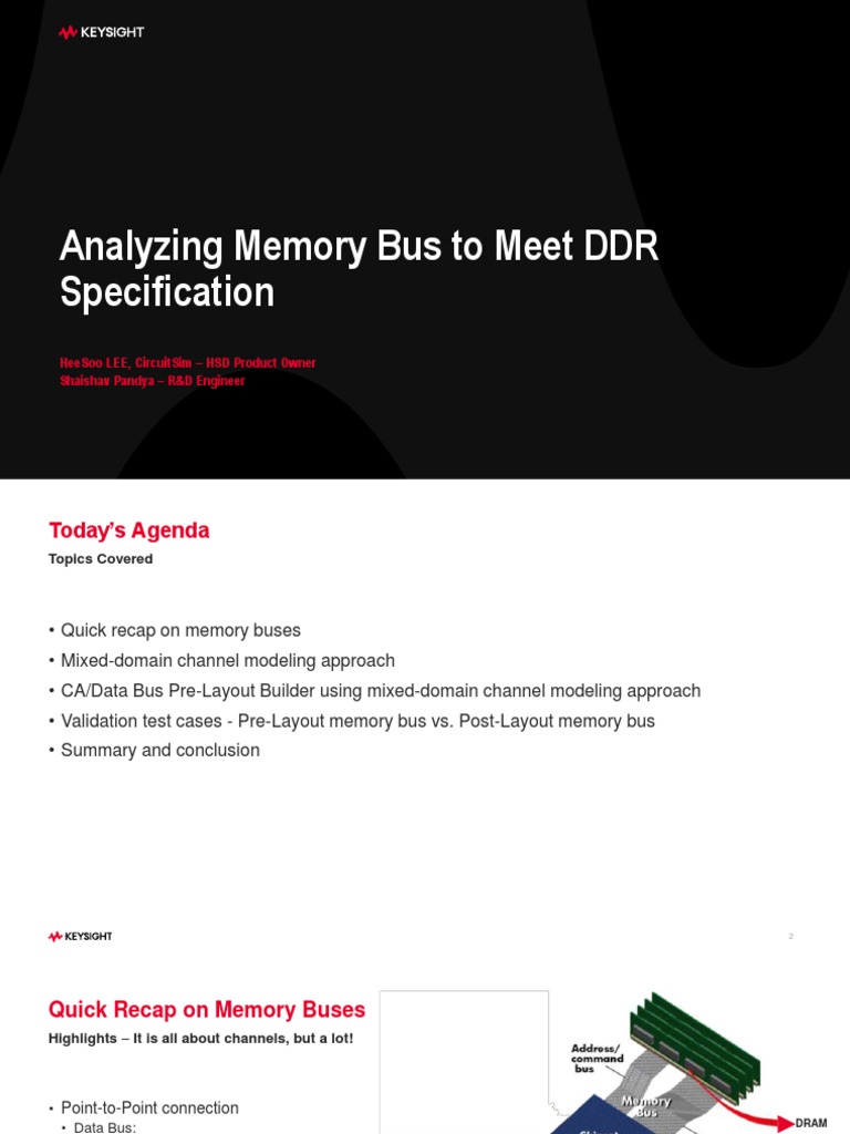 Analyzing Memory Bus To Meet DDR Specification: Heesoo Lee, Circuitsim - HSD Product Owner ...