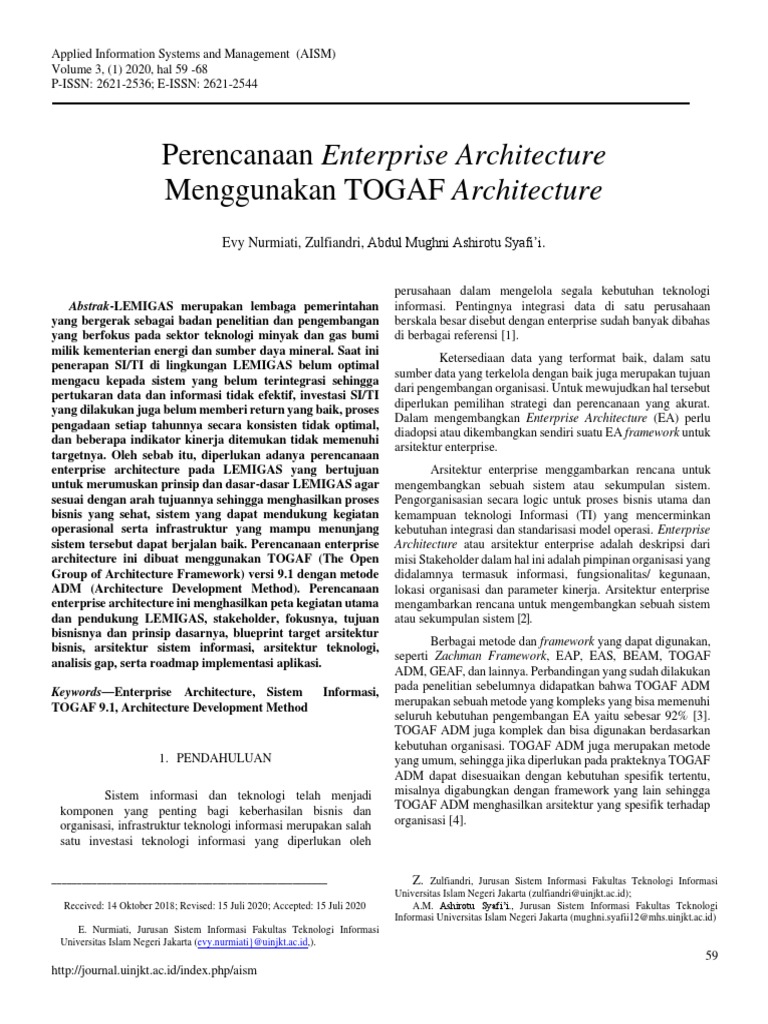 Enterprise Architecture Menggunakan Toga 1e5a55c8 | PDF