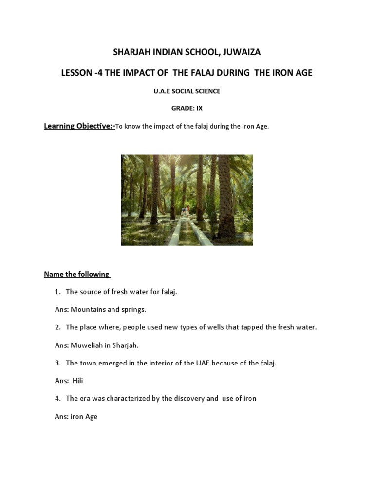 Chapter-4 UAE SST SUBMISSION NOTES | PDF | Science & Mathematics | History