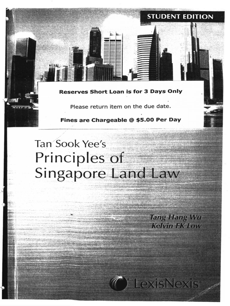 Tan Sook Yee - S Principles of Singapore Land Law | PDF