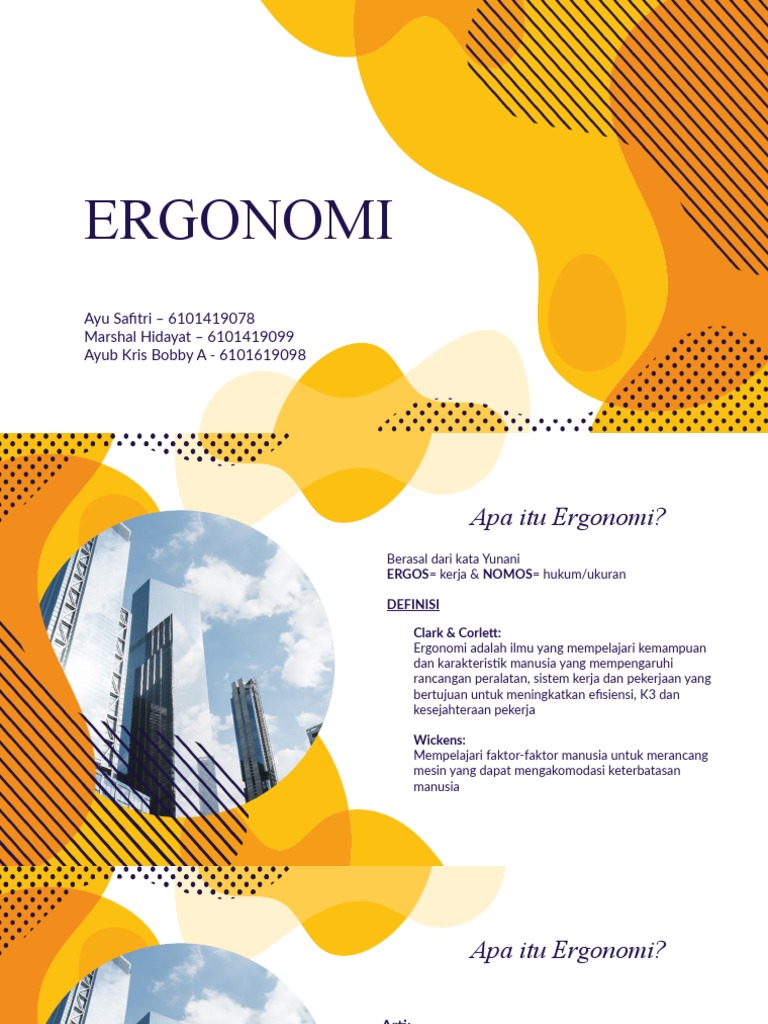 Presentasi Ergonomi | PDF