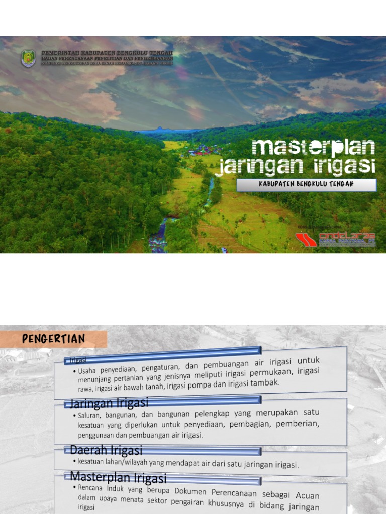 Paparan Akhir Masterplan Irigasi Bengkulu Tengah | PDF