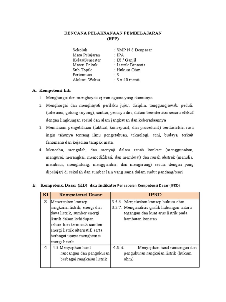 RPP Set 2 Bagi | PDF | Sains & Matematika