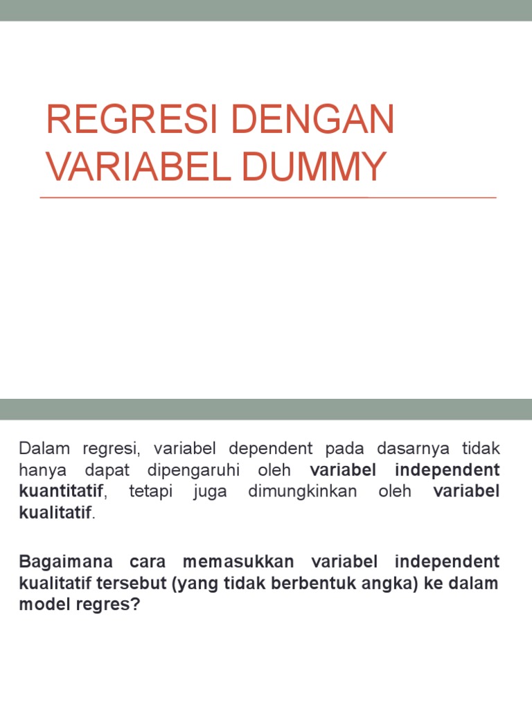 1.regresi Dengan Variabel Dummy | PDF
