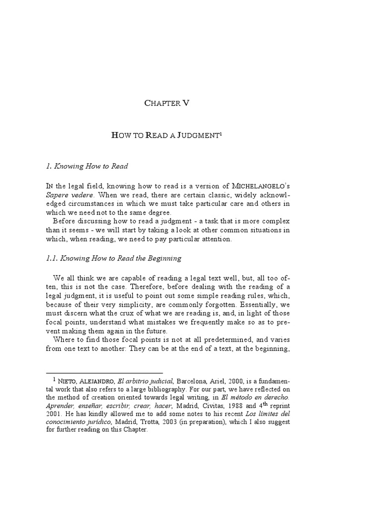 How To Read Judgments | PDF | Judgment (Law) | Judge
