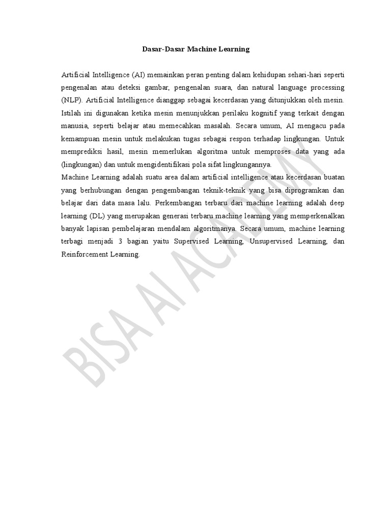 Bab 1 - Pengenalan Machine Learning & Tools | PDF