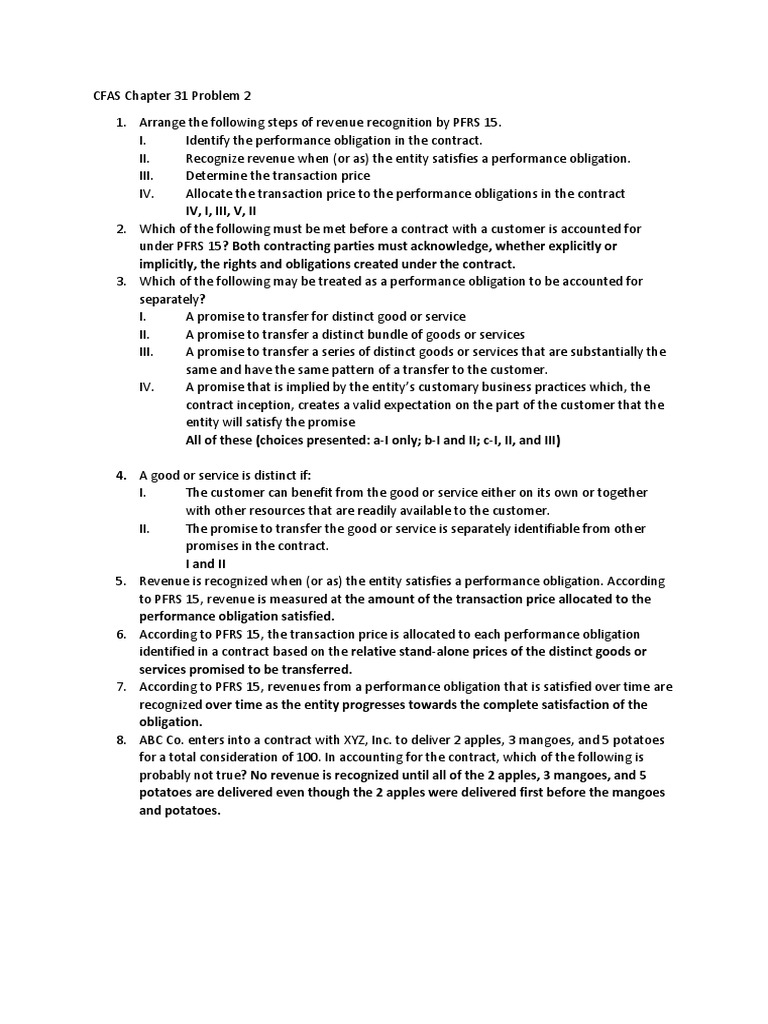 CFAS Chapter 31 Problem 2 | PDF | Business | Economies