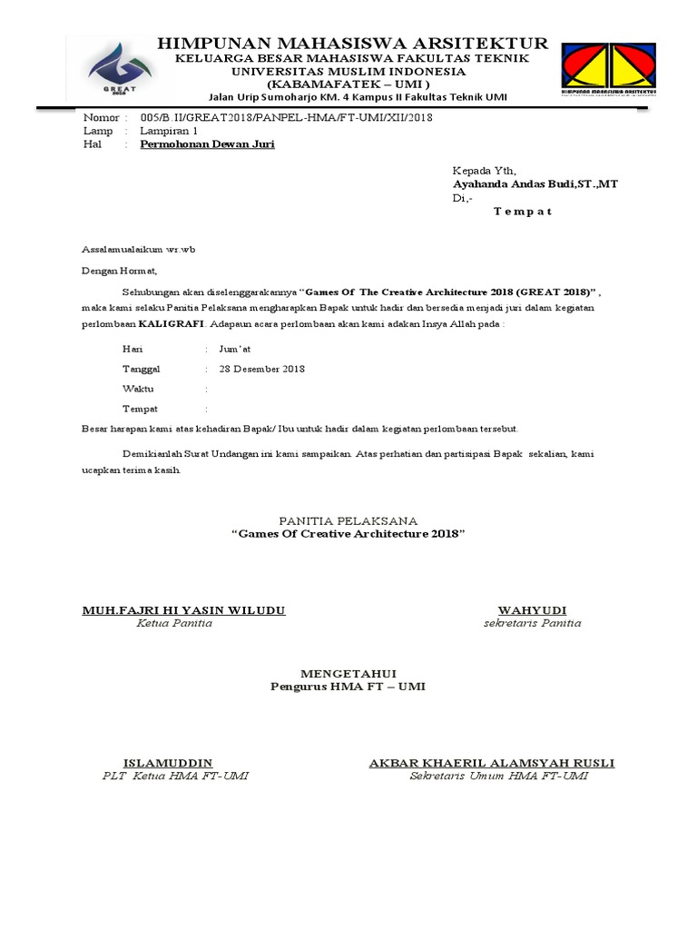 Surat Dewan Juri | PDF