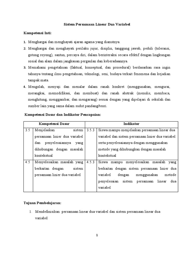 SPLDV (Elsi Alvionisef) | PDF