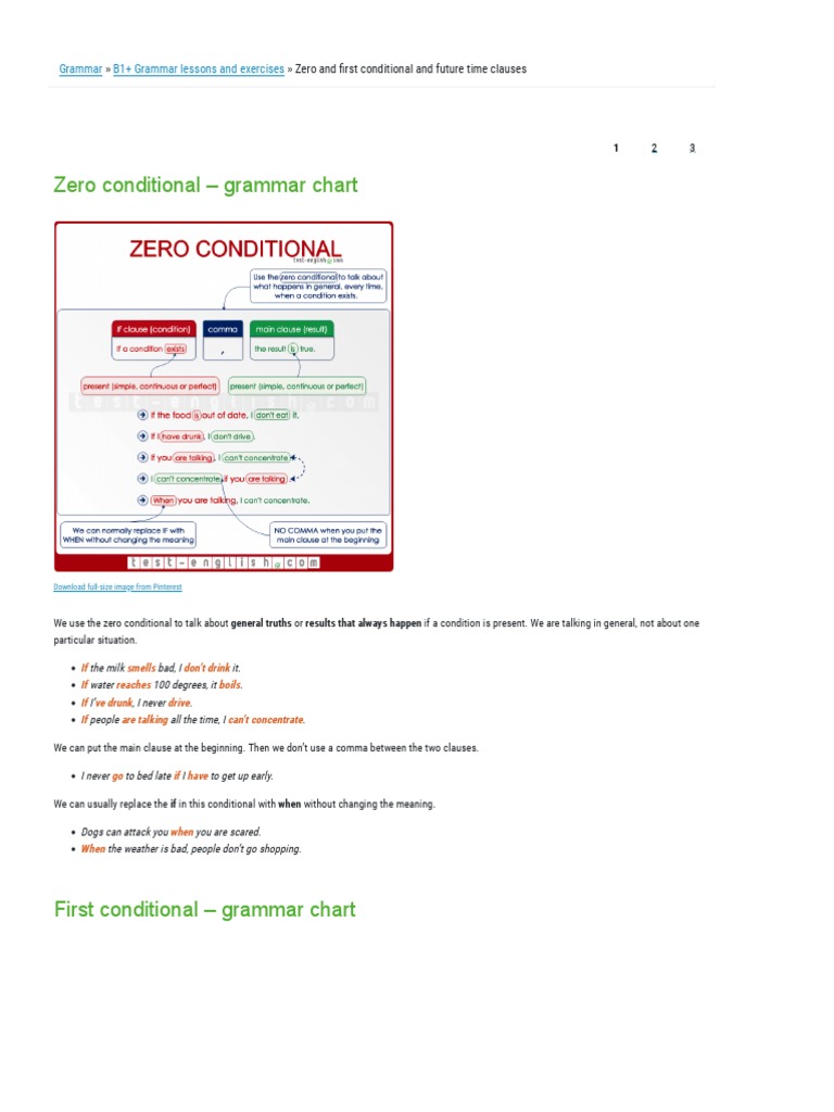 Zero & First Conditional Guide | PDF | Cognitive Science | Human ...