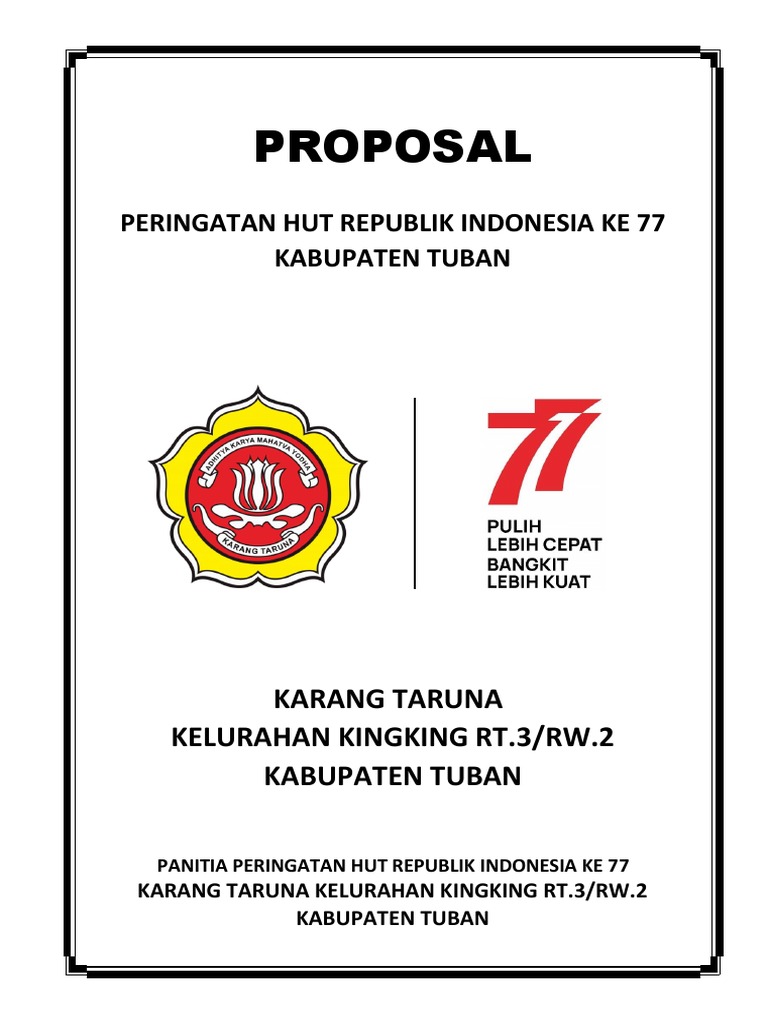 Contoh Proposal Iuran Dana Kegiatan 17 Agustusan | PDF
