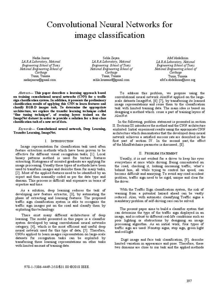 2 Convolutional Neural Network For Image Classification | PDF | Deep ...