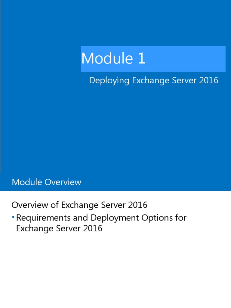 Exchange 2016 Deployment Guide | PDF | Microsoft Exchange Server ...