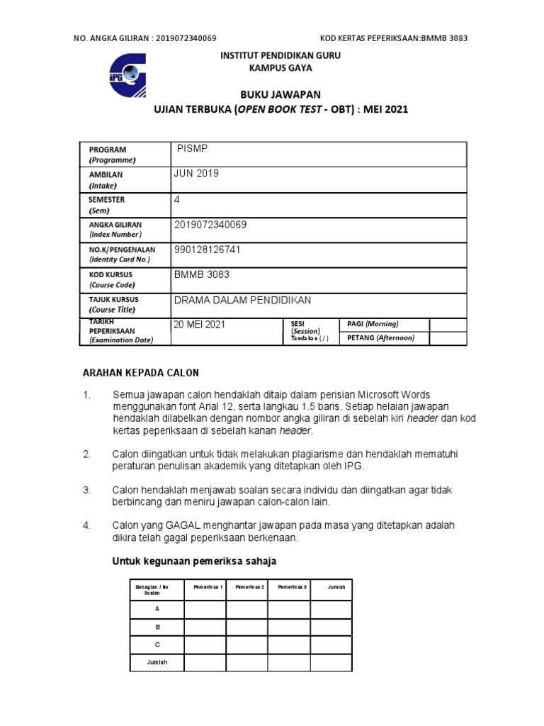 BMMB SK Mohd Khairul Na'aim Bin Penchari BMMB 3083 | PDF