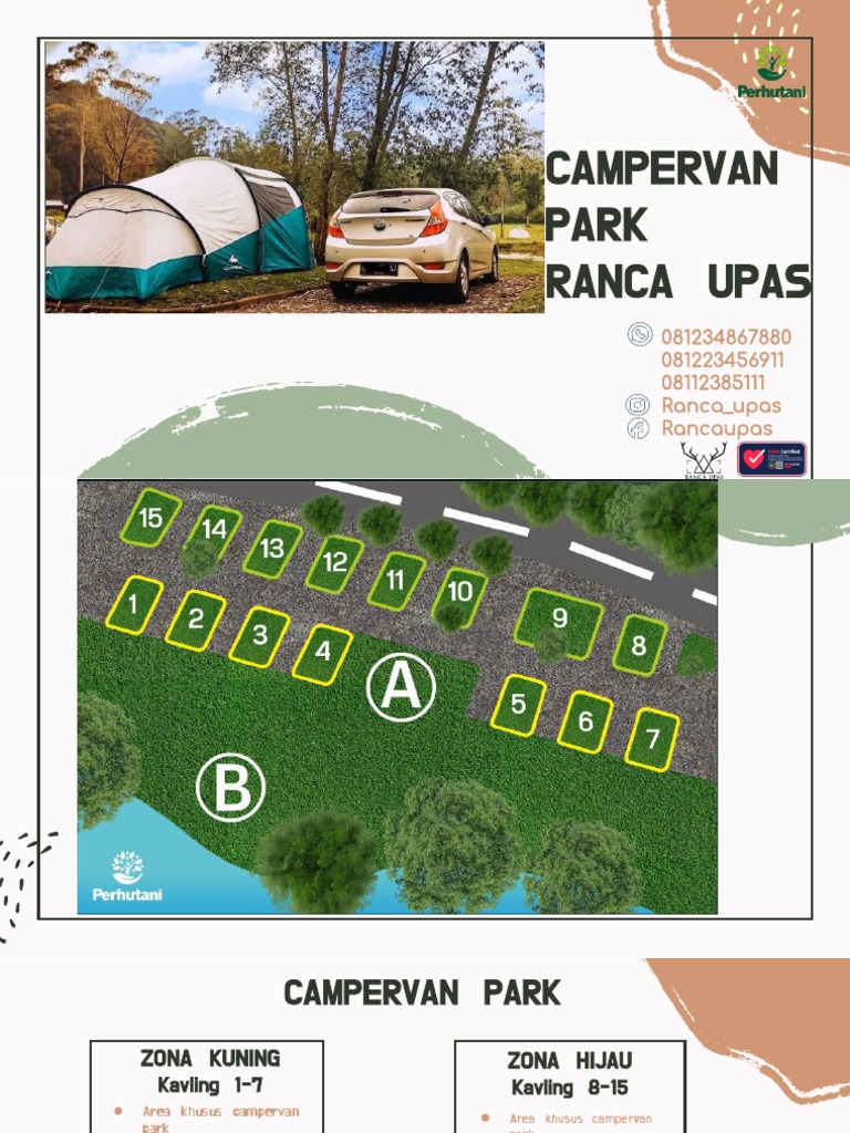Ranca Upas Campervan Park: Fasilitas & Harga | PDF