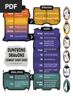 D&D 5E Combat Actions Cheat Sheet | PDF | Gaming | Leisure