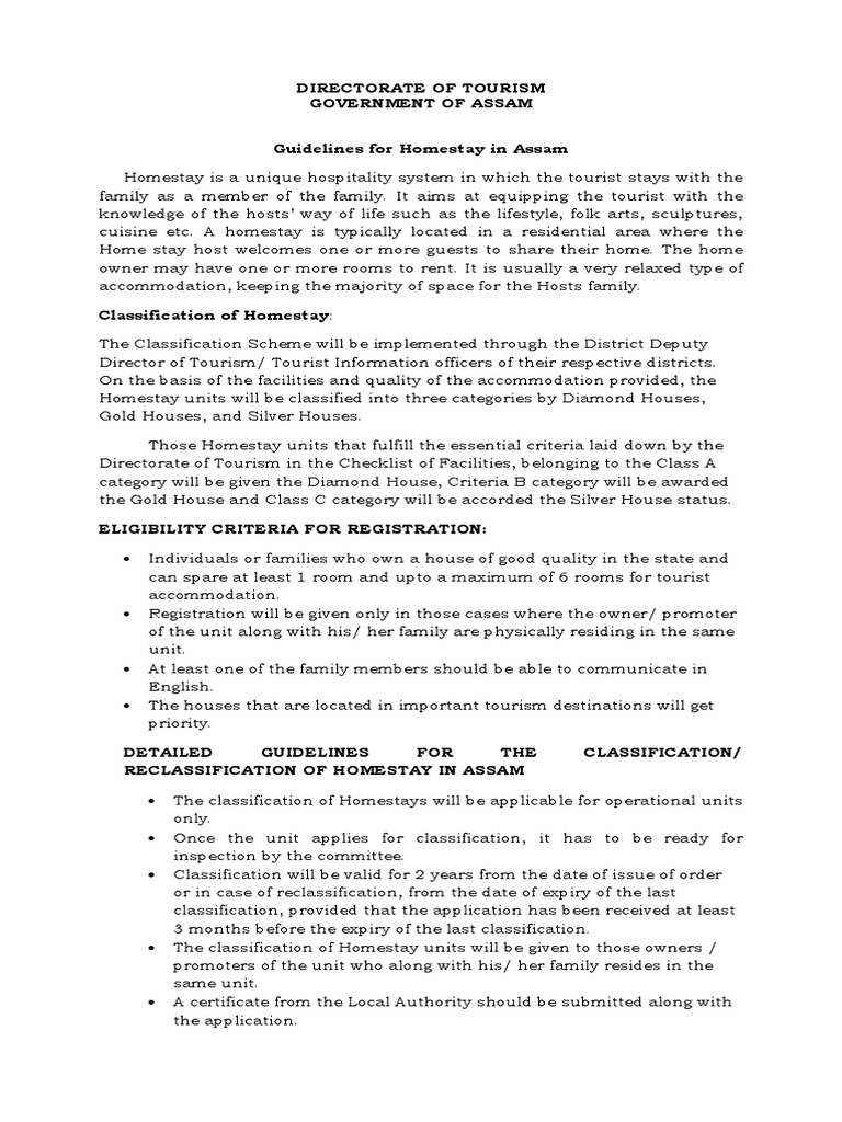 Homestay Guidelines | PDF | Bathroom | Tourism