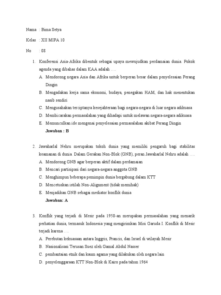 Bima Setya, LAT SOAL SI 22-03-2022 | PDF | Politik | Perjalanan