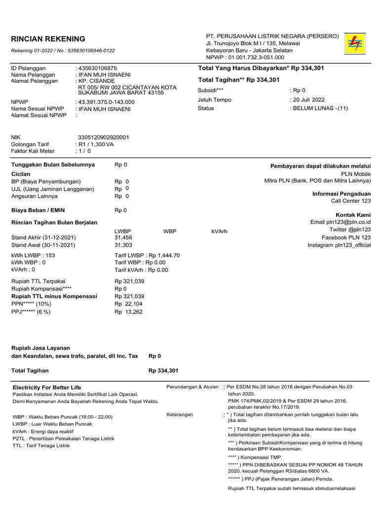 Invoice PLN 20 Juli 2022 | PDF