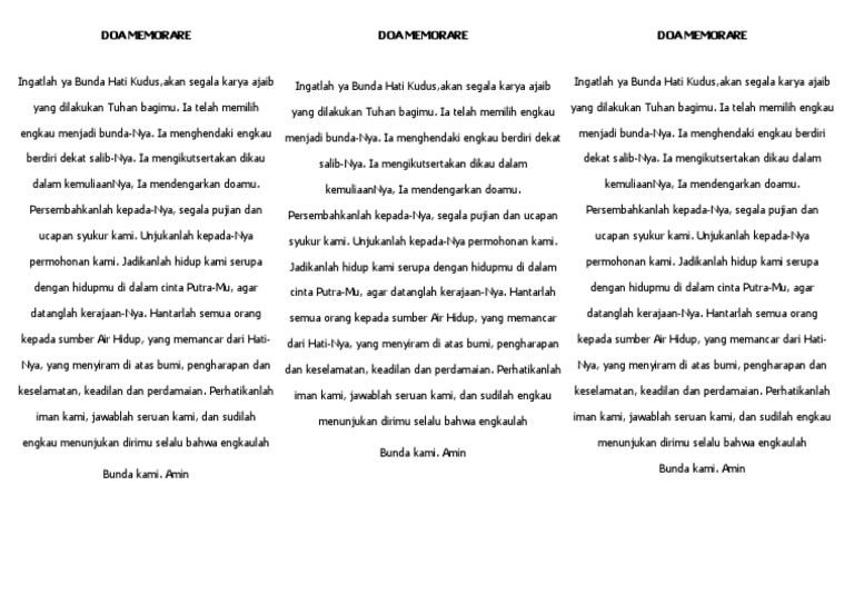 Doa Memorare | PDF