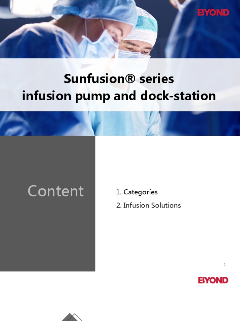 Sunfusion® Infusion Syringe Pump and Dockstation | PDF | Intravenous ...