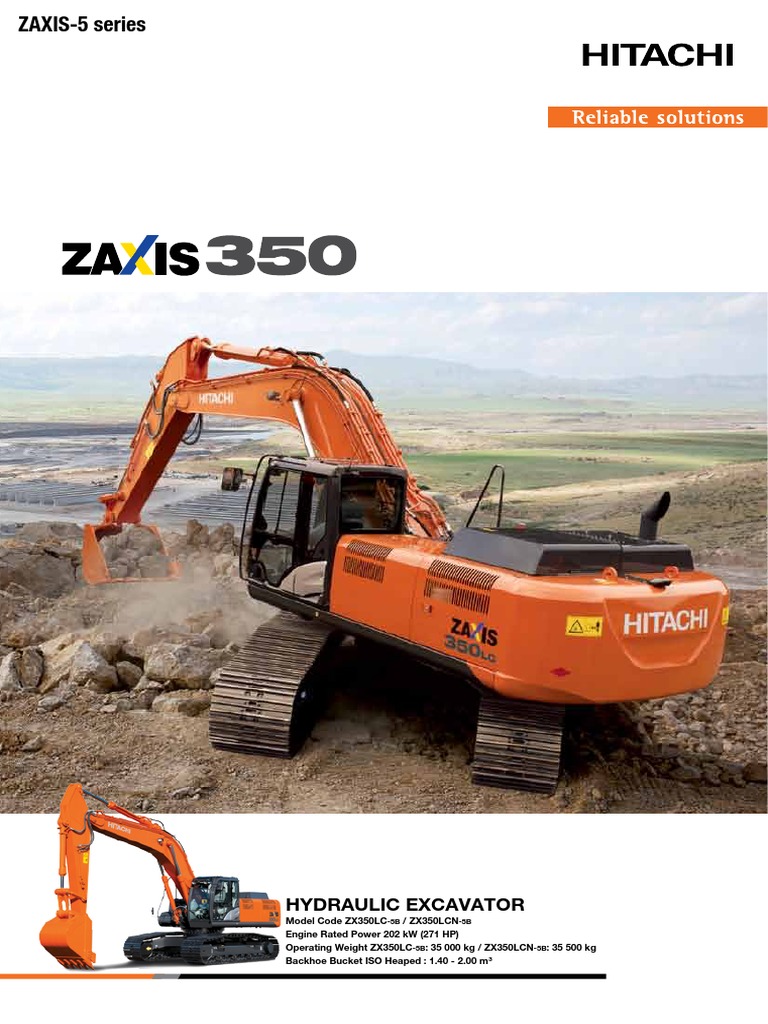 Hitachi Zx350lch 5g | PDF | Engines | Horsepower