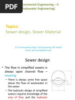 Sewer Design Calculation | PDF | Sanitary Sewer | Chemical Engineering