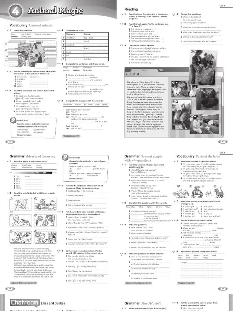 NM 1 WB Unit4 | PDF | Pet | Reptile