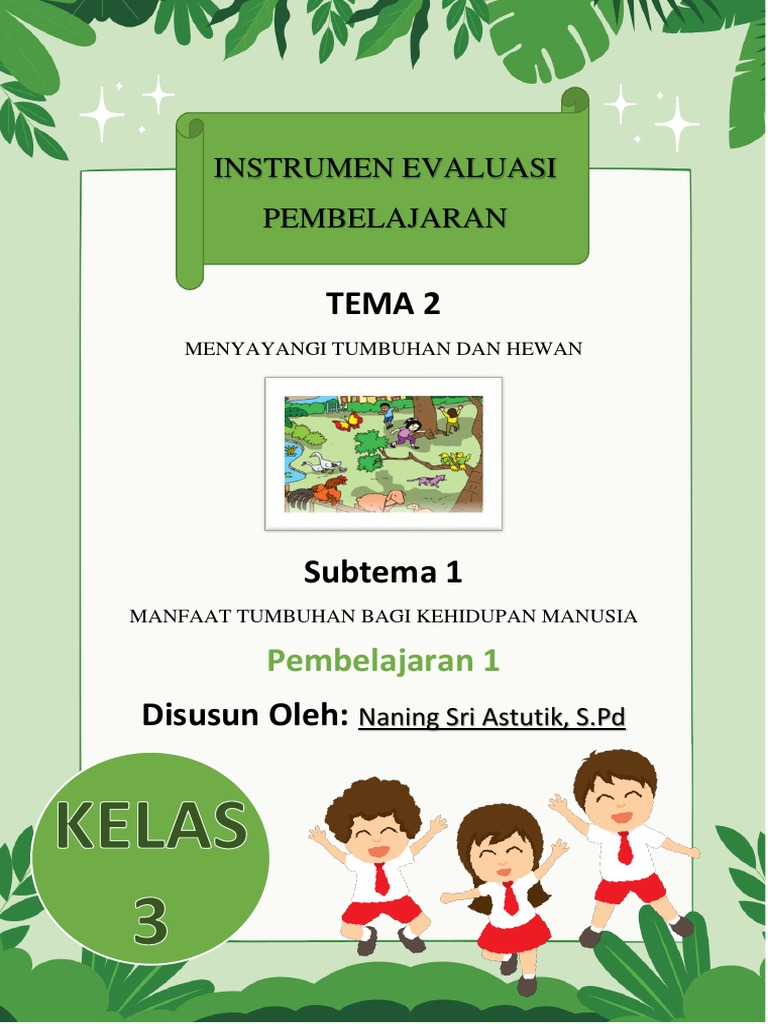 Instrumen Evaluasi Pembelajaran Kelas 3 Tema 2 Sb1 Pb1 | PDF