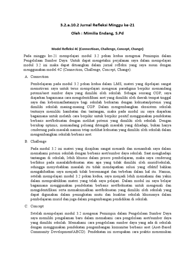 Jurnal Refleksi m21 | PDF