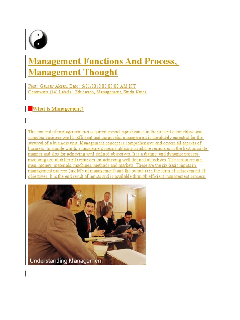 Need & Importance of Management | PDF | Business | Employment