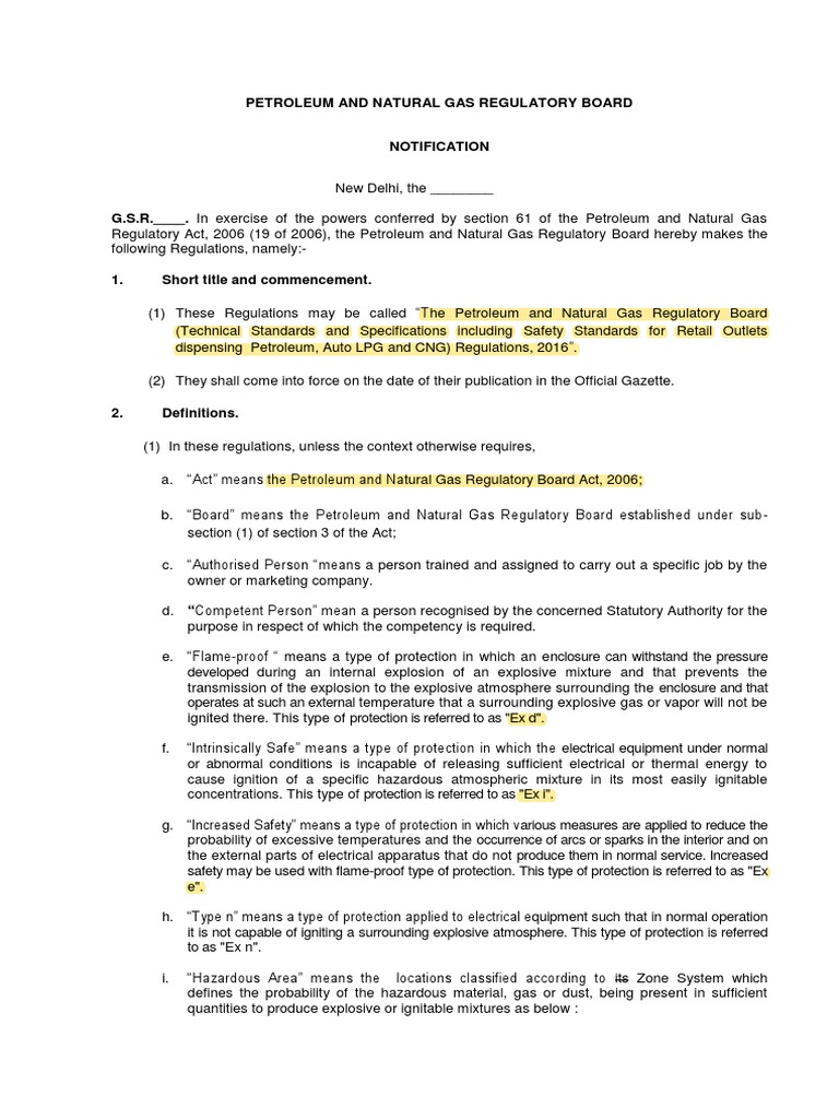 Technical Standards and Specifications for Retail Outlets Dispensing ...