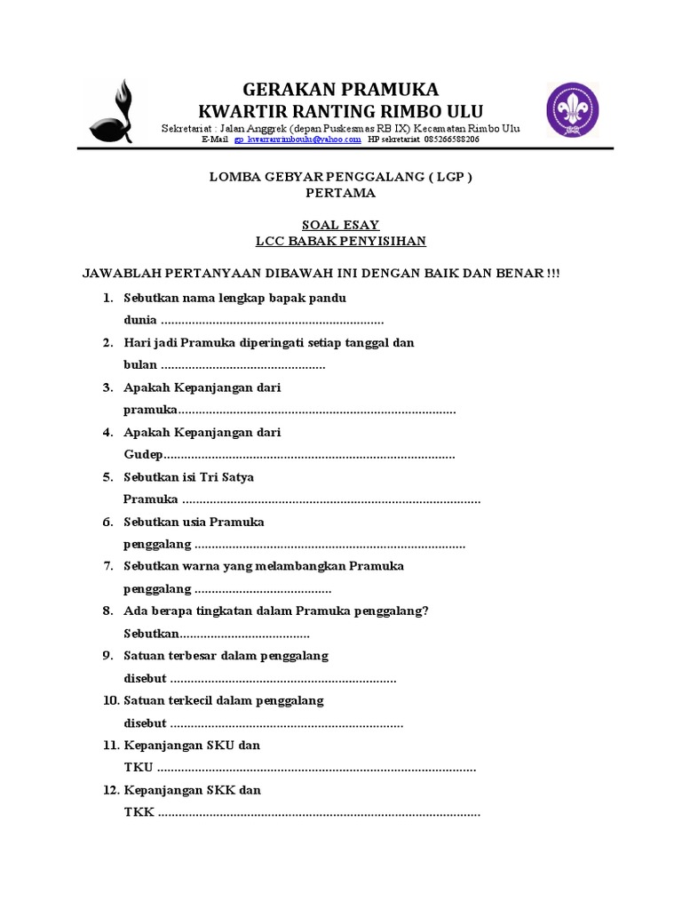 Soal LCC LGP | PDF
