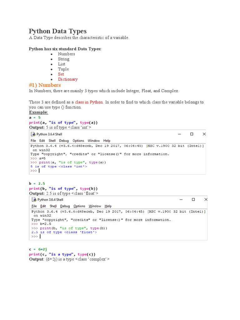 Python Data Types | PDF | String (Computer Science) | Computer Engineering