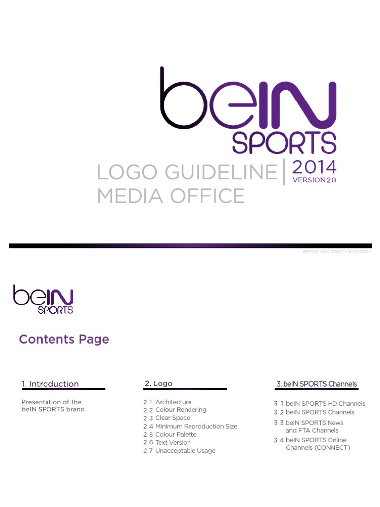 BeIN SPORTS Logo Guideline | PDF | Letter Case | Brand