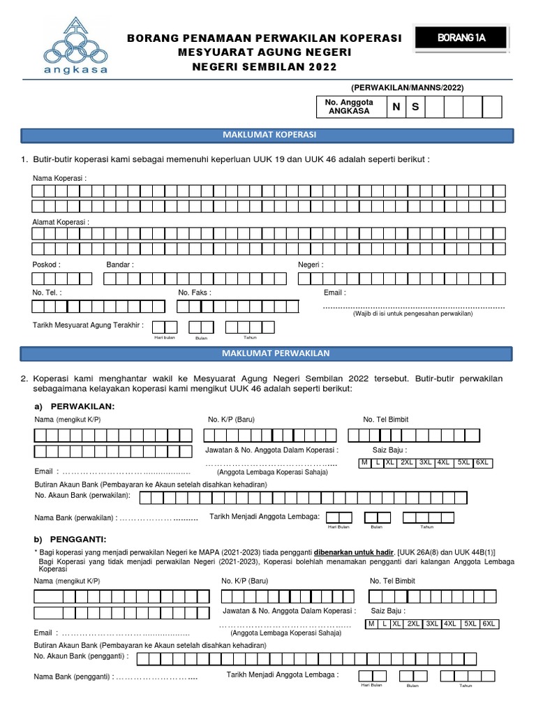 Borang Angkasa | PDF